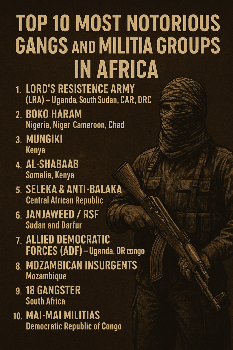 Top 10 Most Notorious Gangs and Militia Groups in Africa